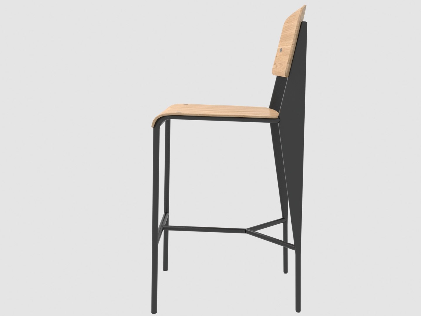 Standard Bar Stool Jean Prouve Model - TurboSquid 1582329