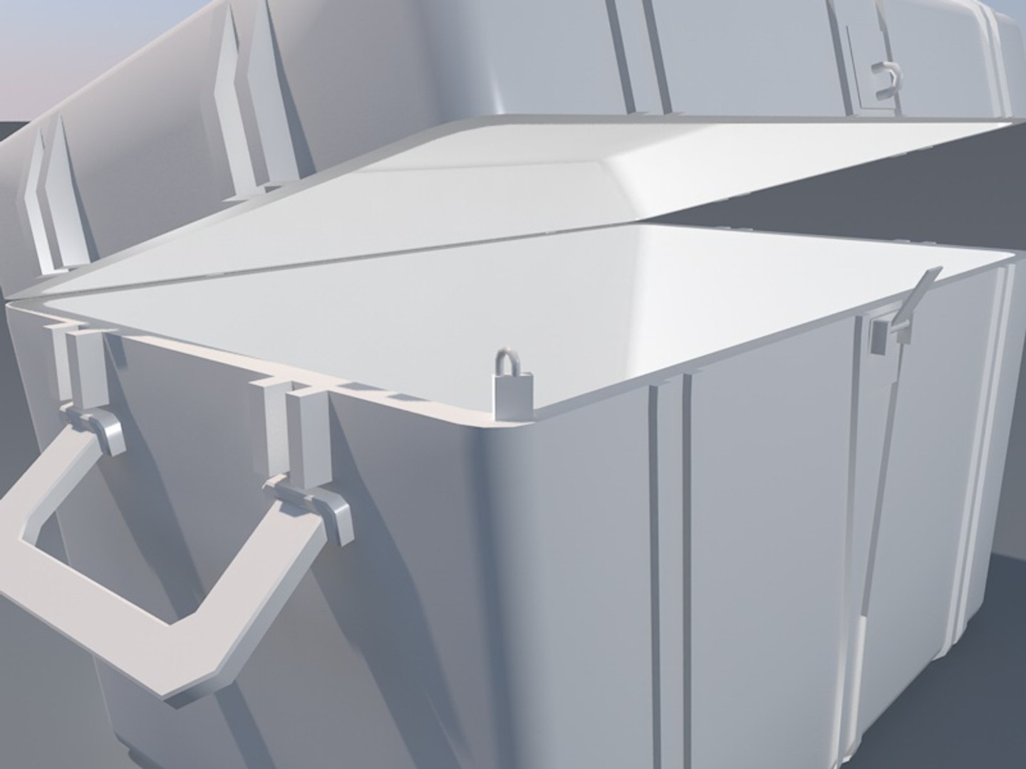 3d simple crate code lock model