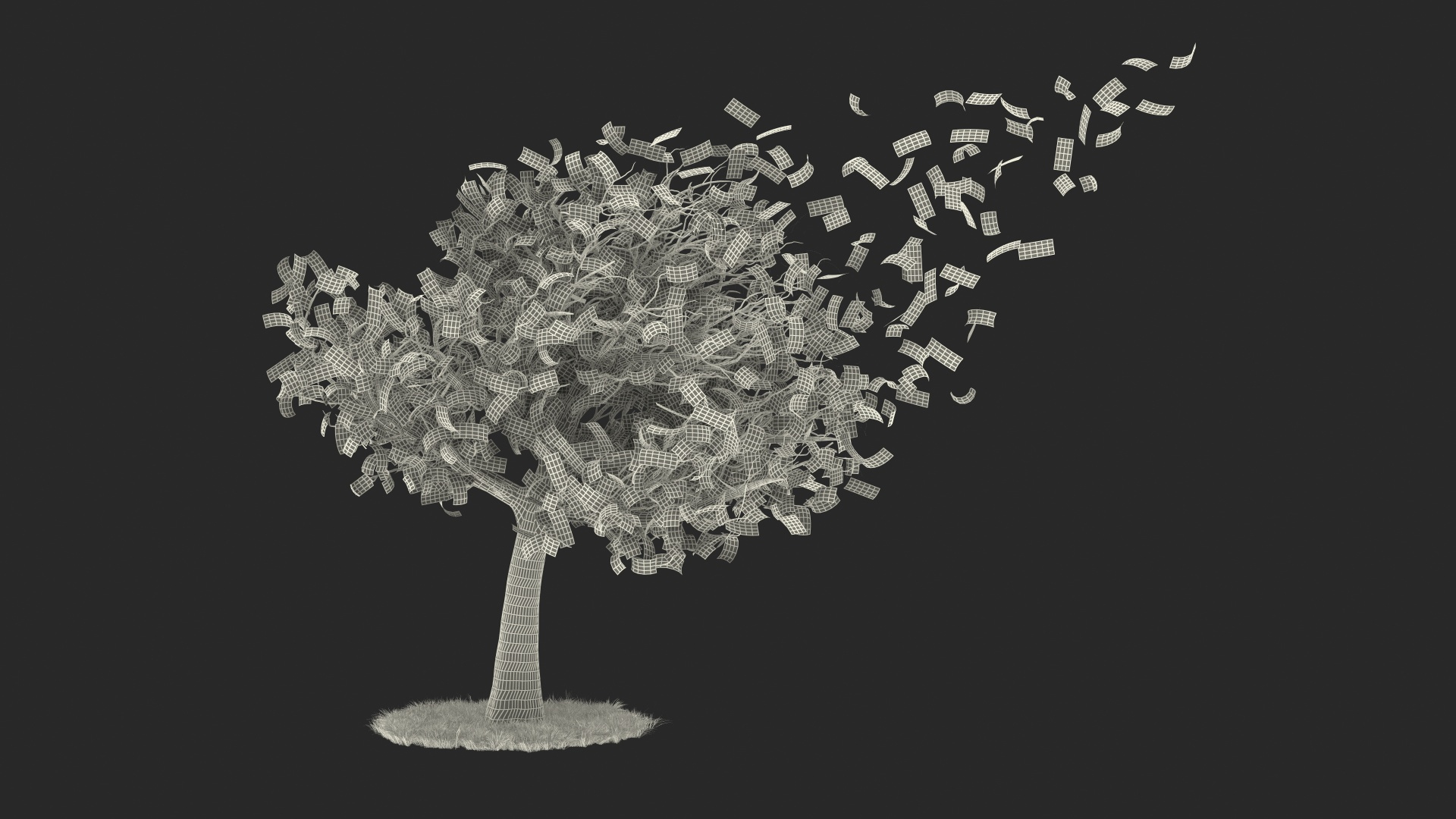 3D Money Tree Dollars Blown Model - TurboSquid 1546238