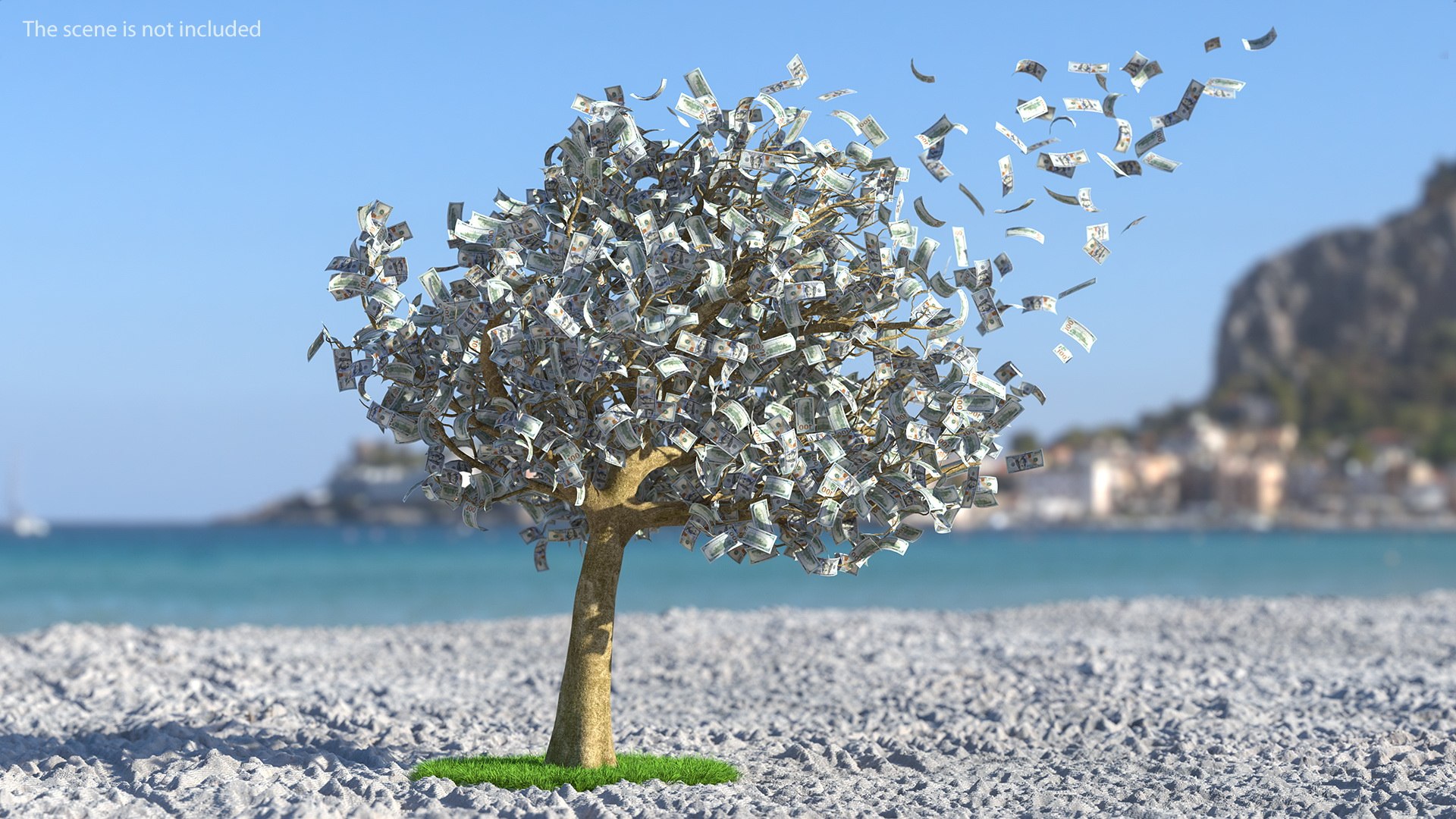 3D Money Tree Dollars Blown Model - TurboSquid 1546238