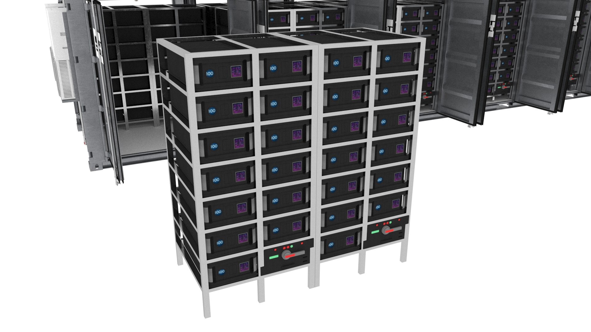 Battery Energy Storage System Container BESS 3D Model - TurboSquid 2286057