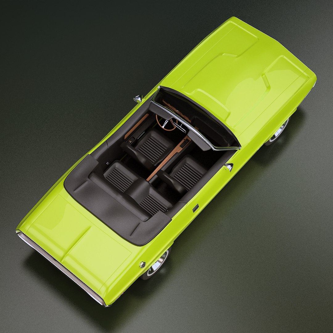 Dodge Challenger 71 Convertible 3d Model