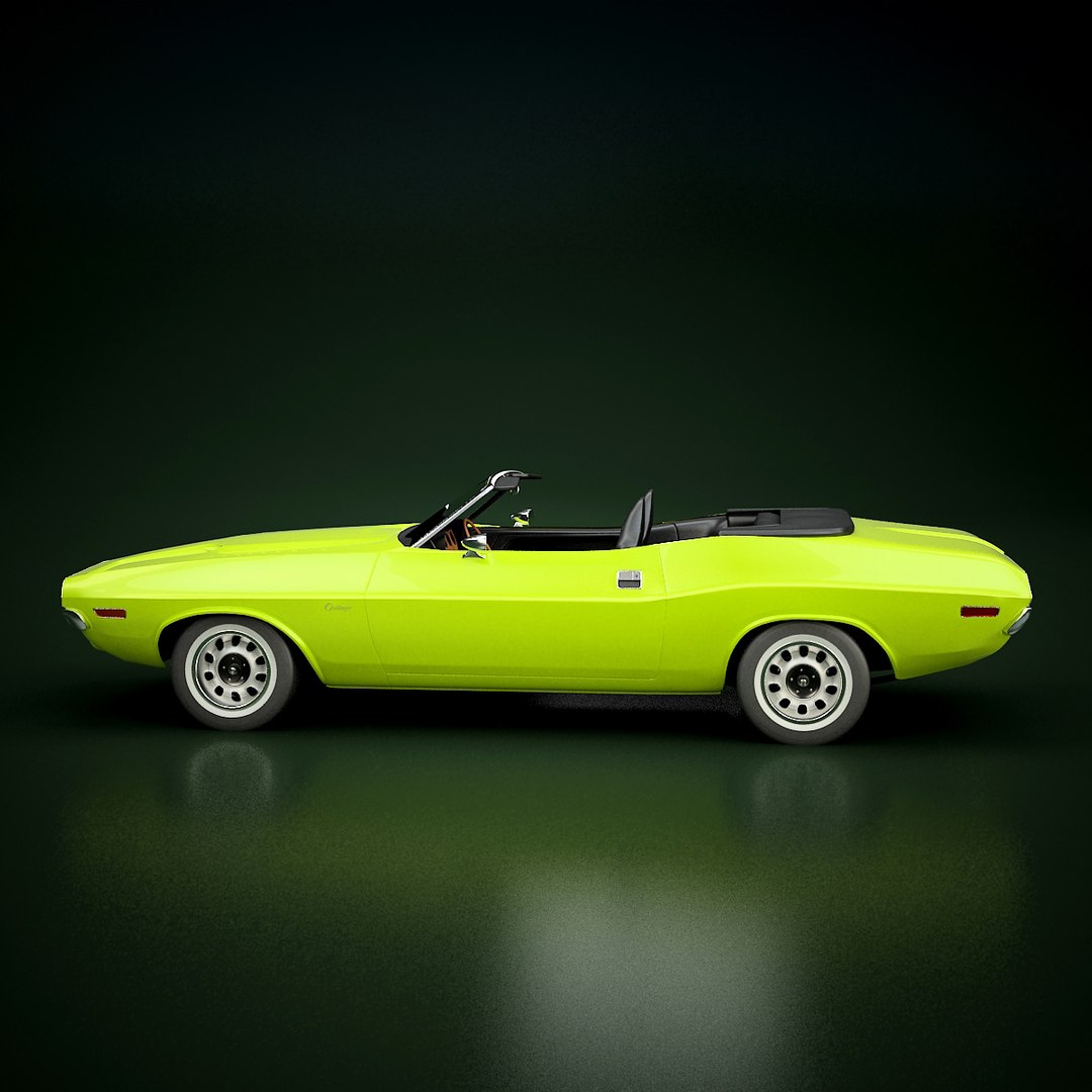 Dodge Challenger 71 Convertible 3d Model