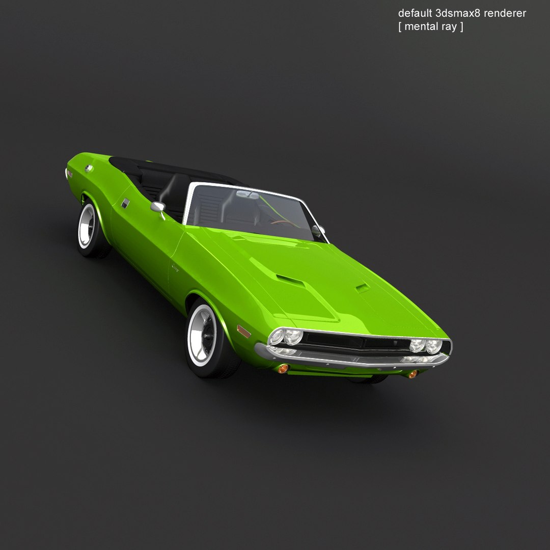 Dodge Challenger 71 Convertible 3d Model