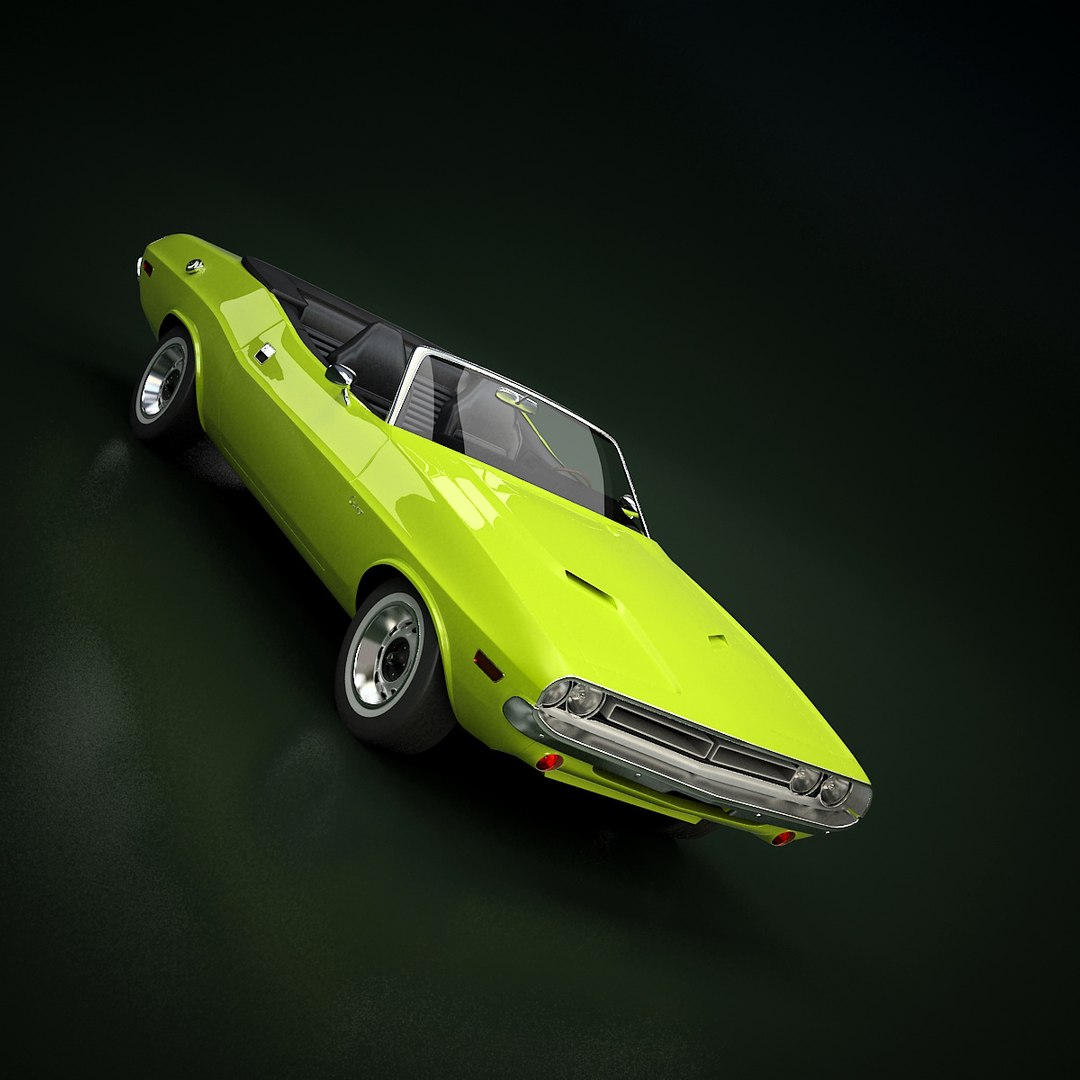 Dodge Challenger 71 Convertible 3d Model