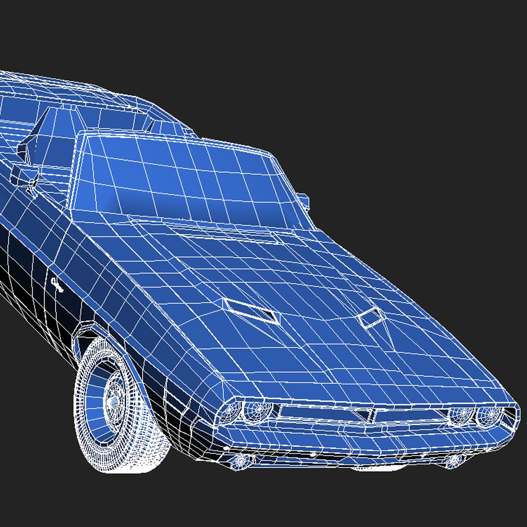 Dodge Challenger 71 Convertible 3d Model