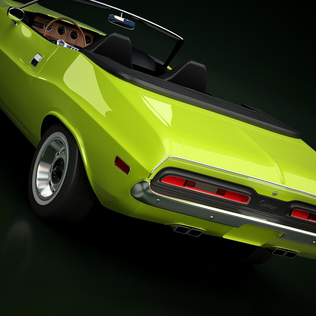 Dodge Challenger 71 Convertible 3d Model