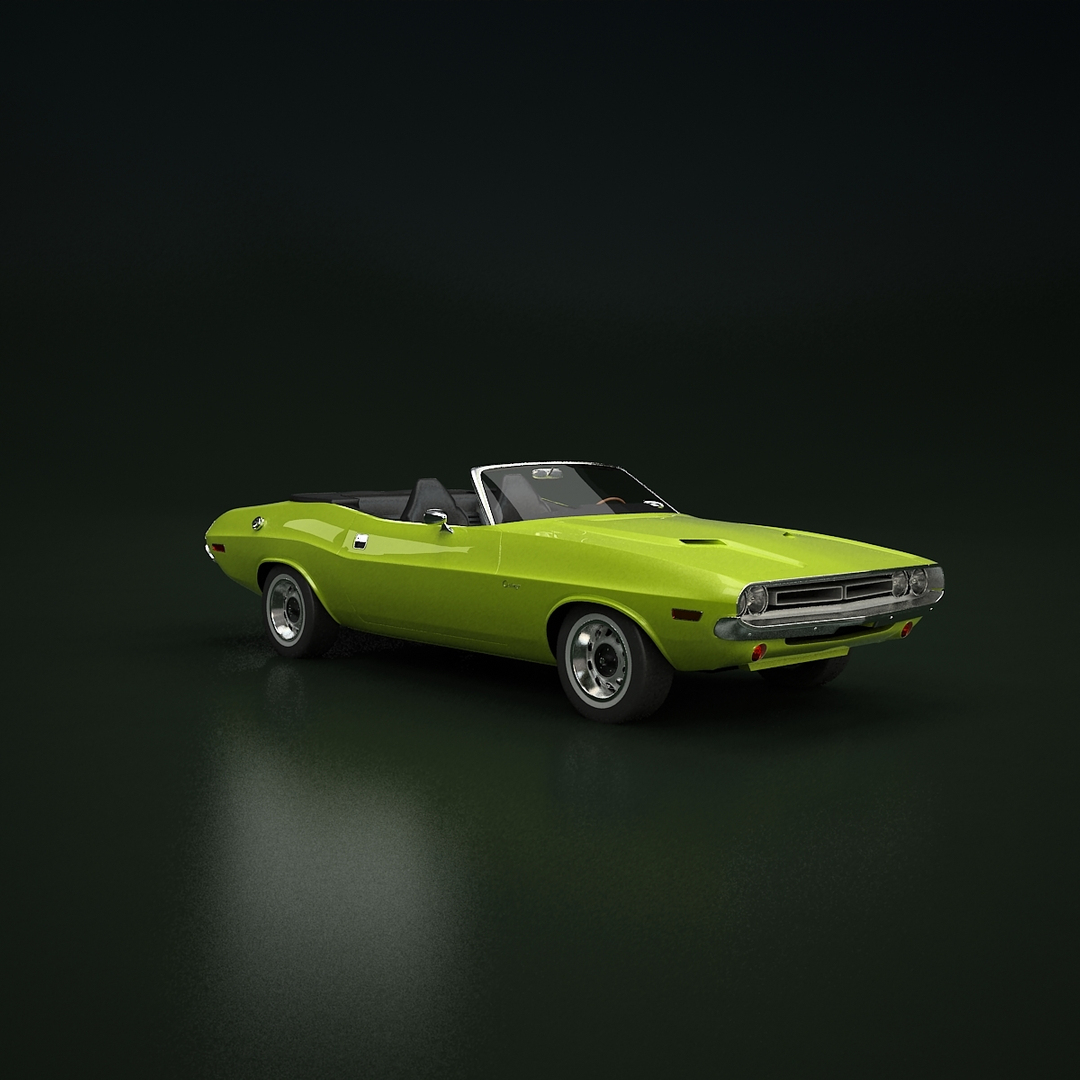 Dodge Challenger 71 Convertible 3d Model