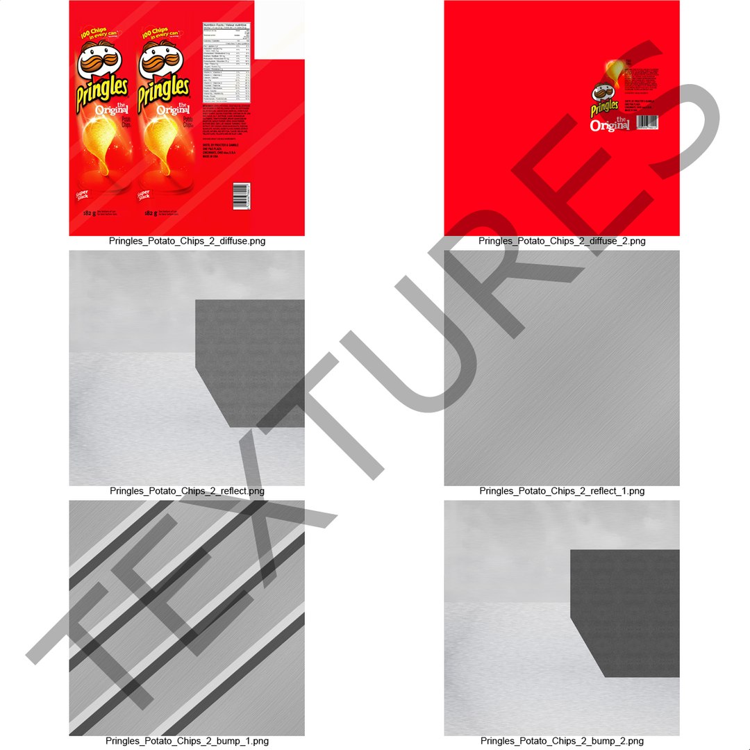 Pringles Potato Chips 3d Model