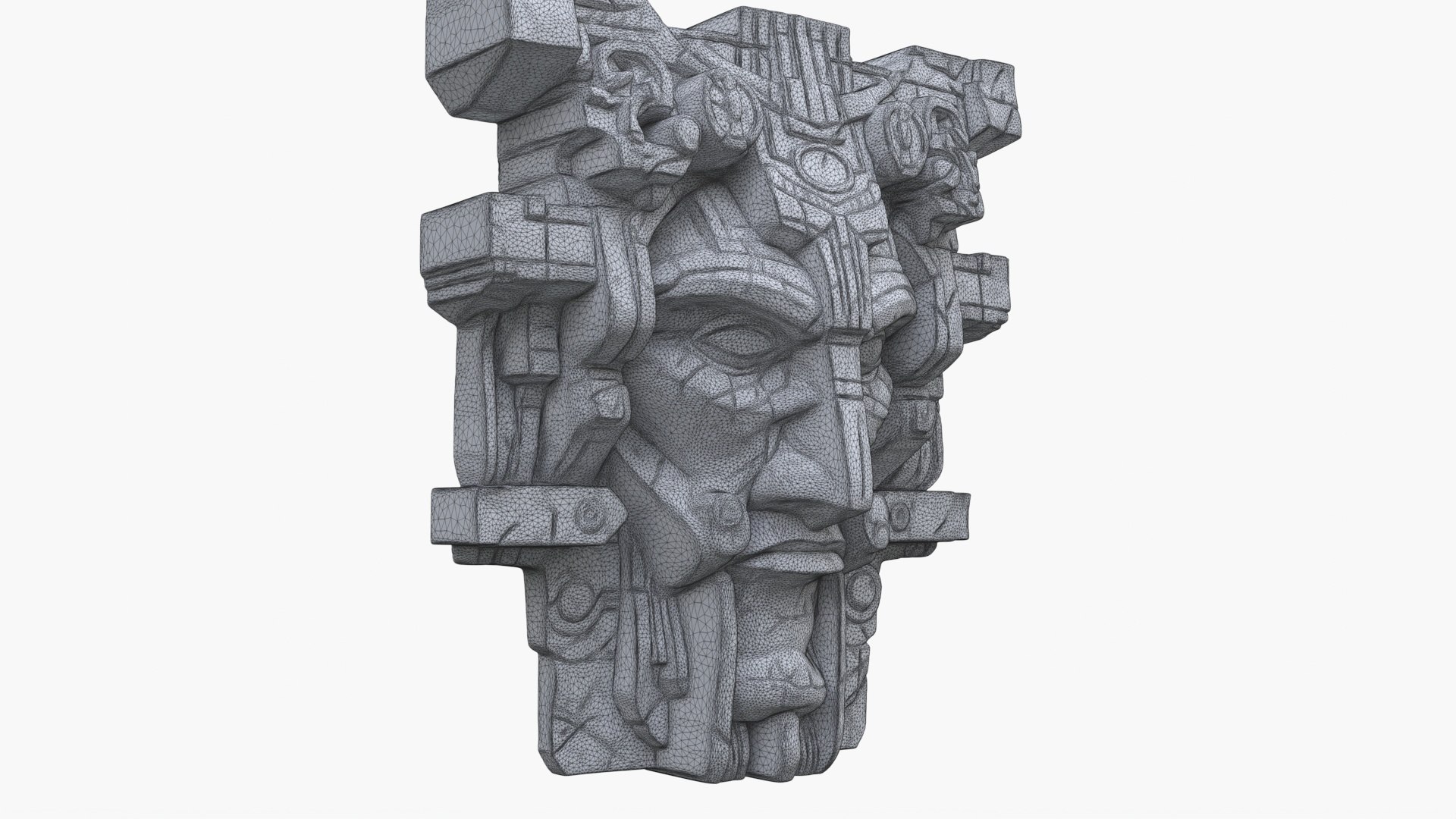 3D Aztec Stone Head 3 - TurboSquid 2196553