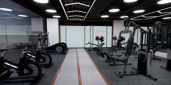 GYM Room-A2 3D model - TurboSquid 2012908