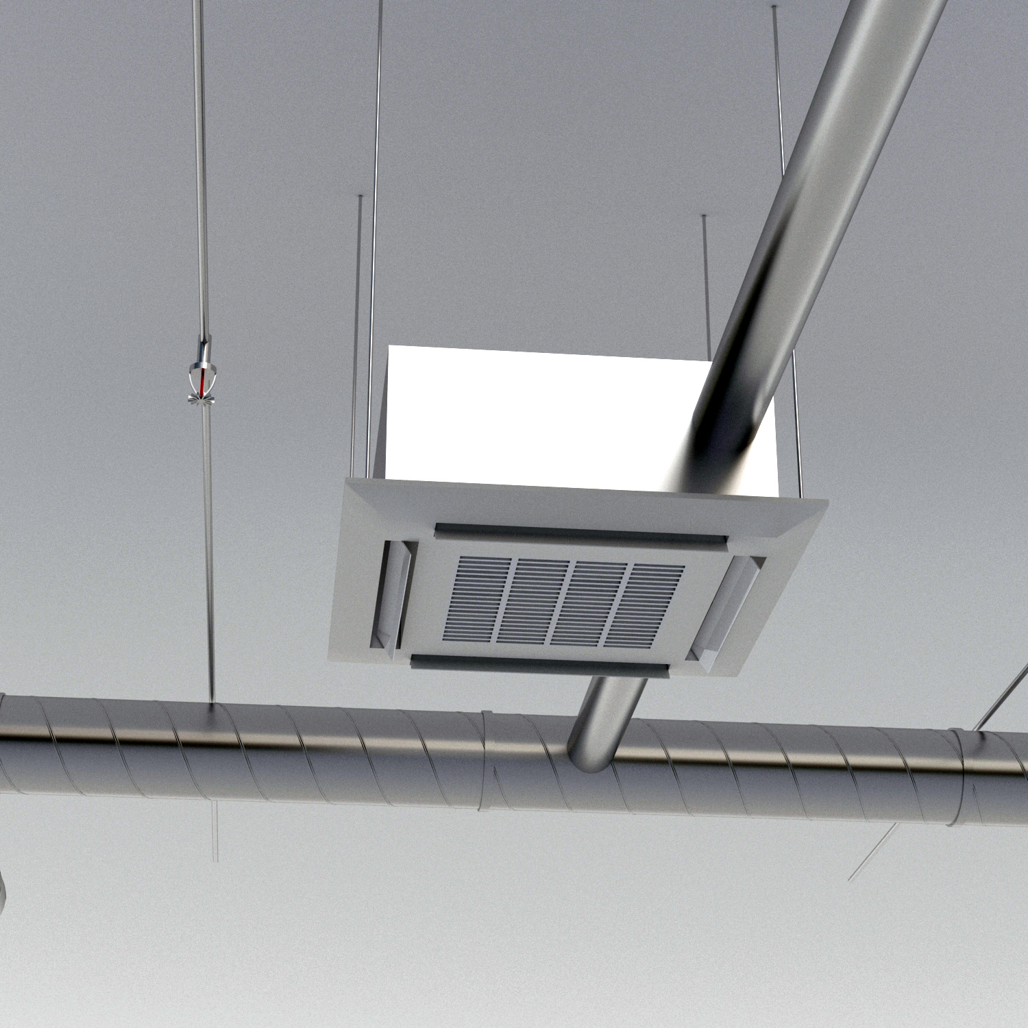 Ceiling air conditioning 3D model - TurboSquid 1160037