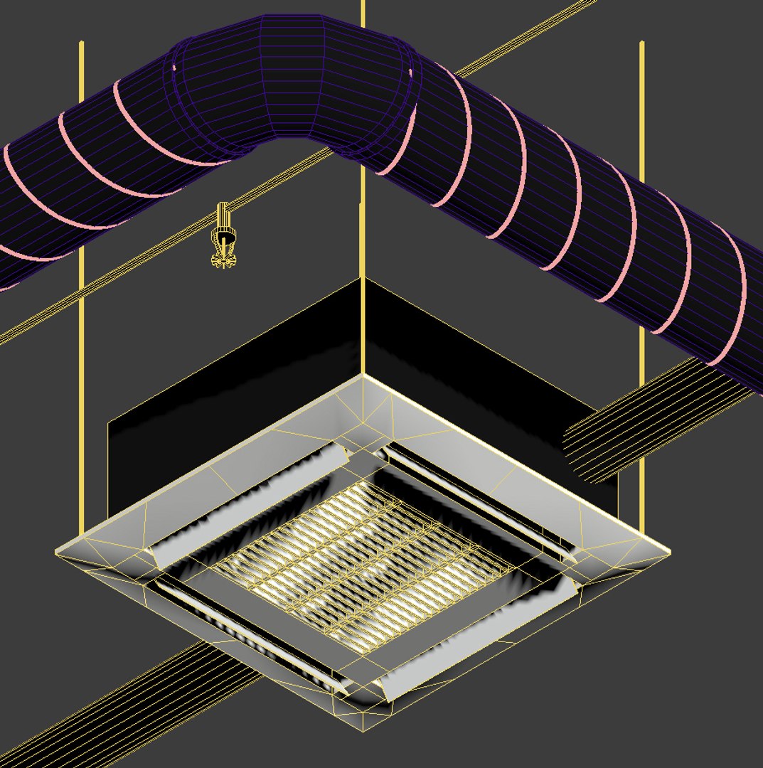 Ceiling Air Conditioning 3D Model - TurboSquid 1160037