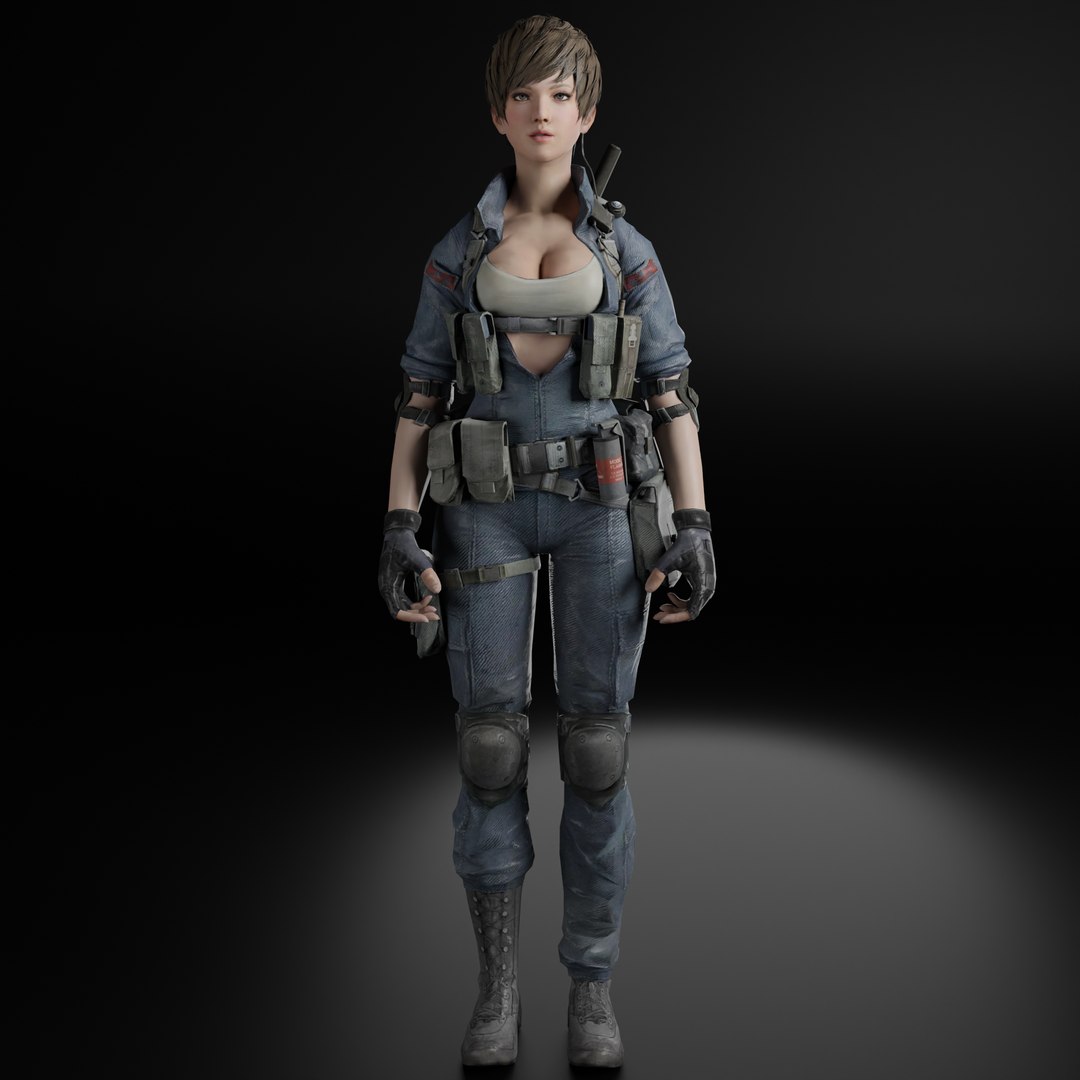 3D Female Survival Rigged Lowpoly Character Model - TurboSquid 2175553