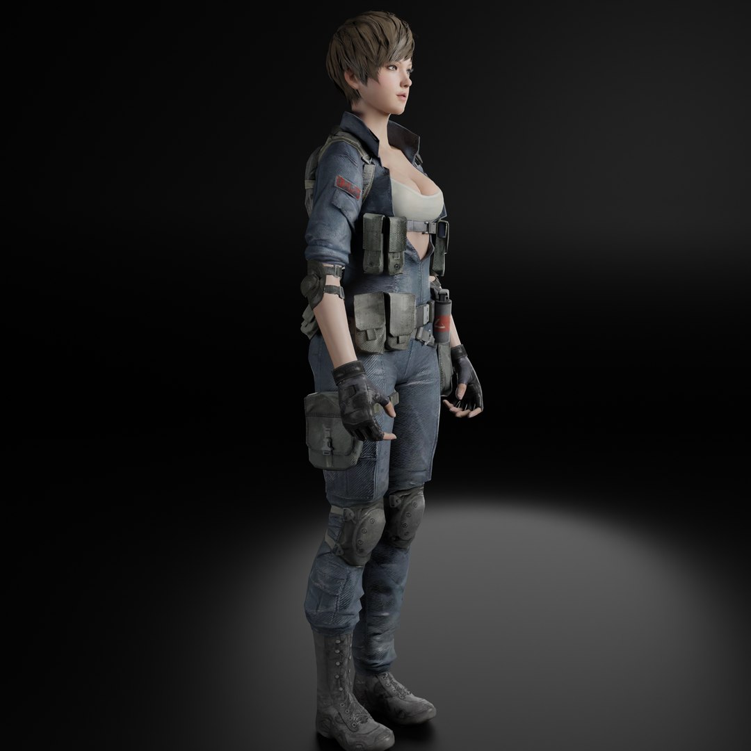 3D Female Survival Rigged Lowpoly Character Model - TurboSquid 2175553