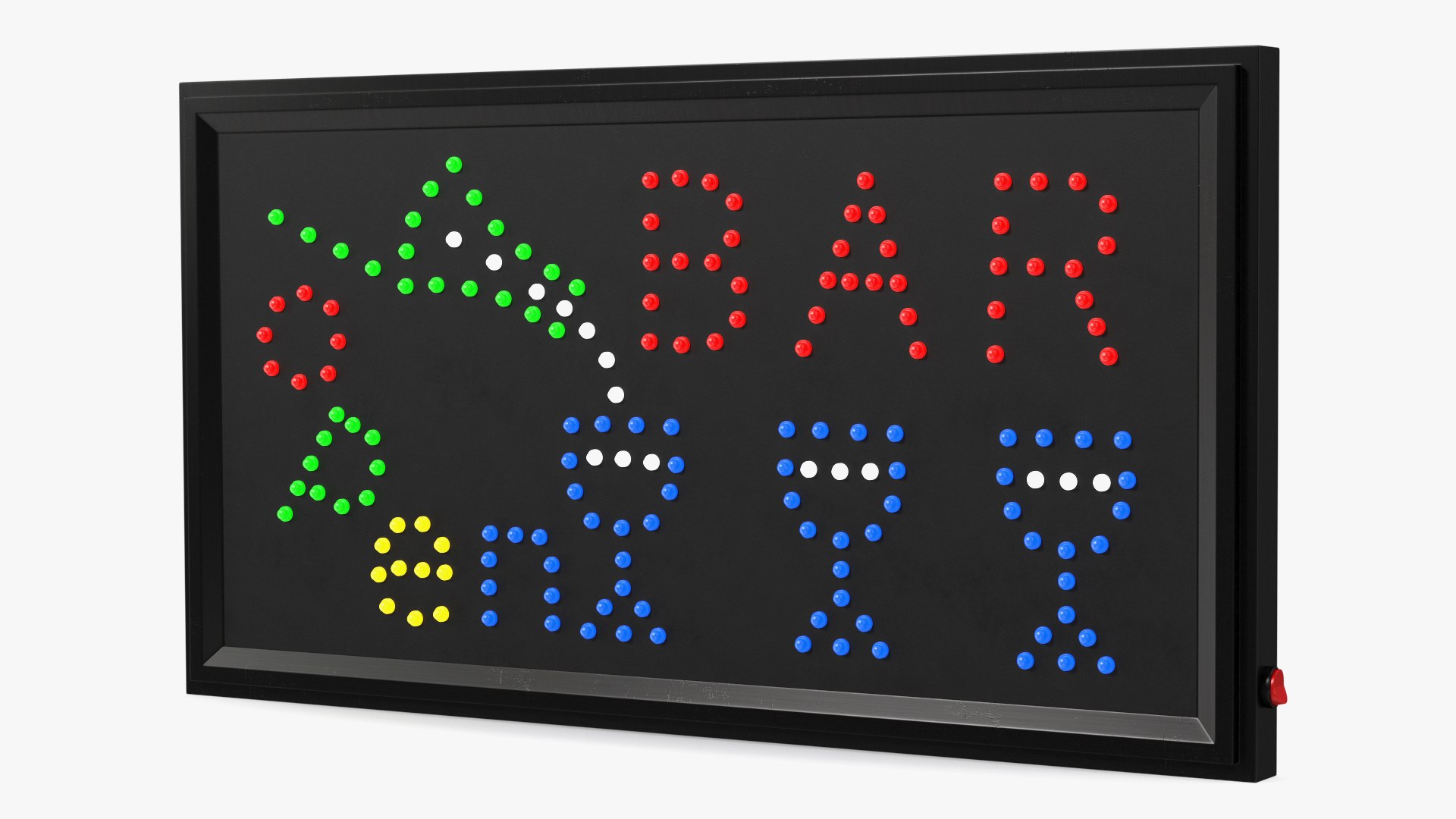 3D LED Bar Open Neon Light Business Sign model - TurboSquid 2104784