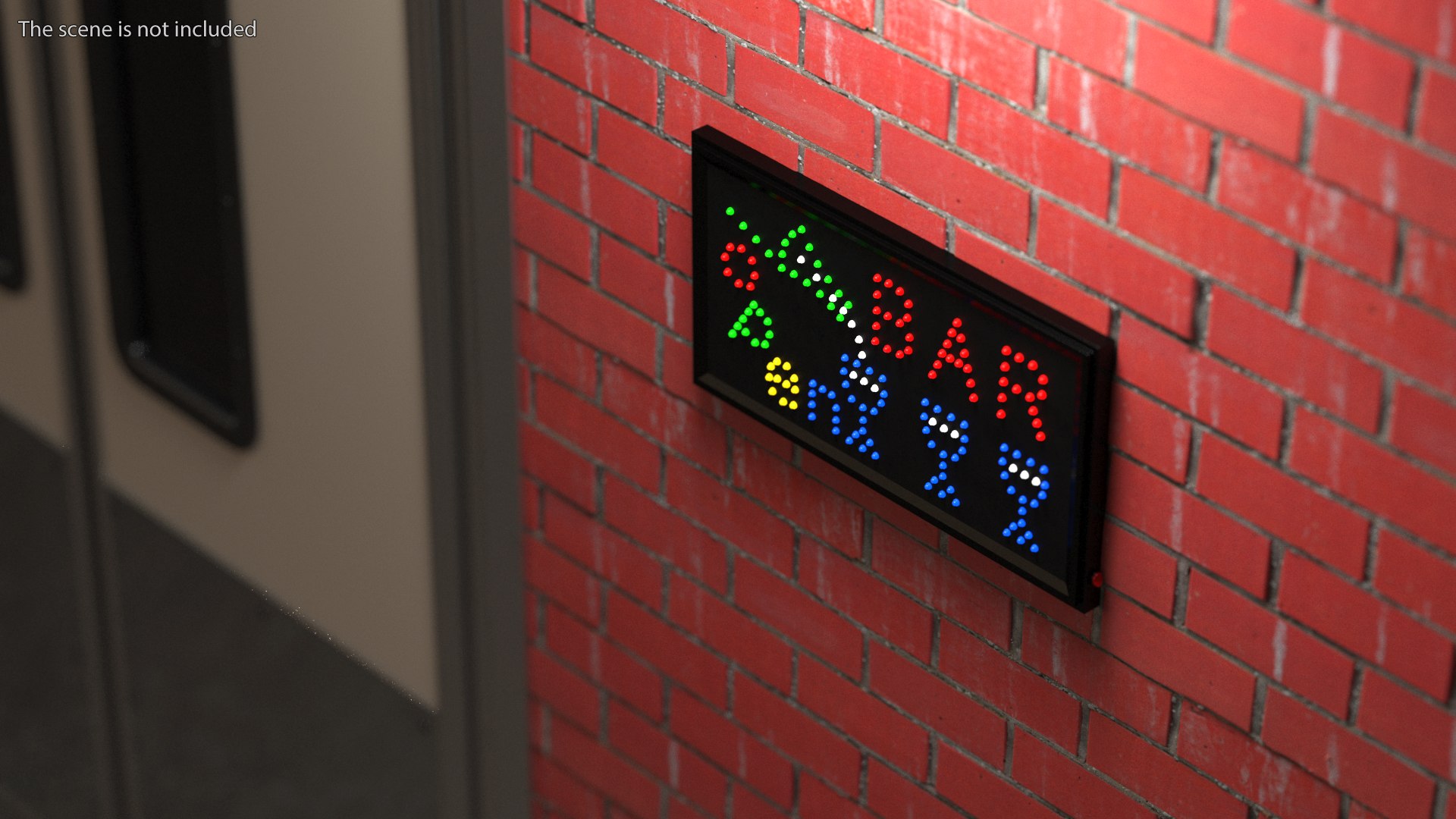 3D LED Bar Open Neon Light Business Sign Model - TurboSquid 2104784
