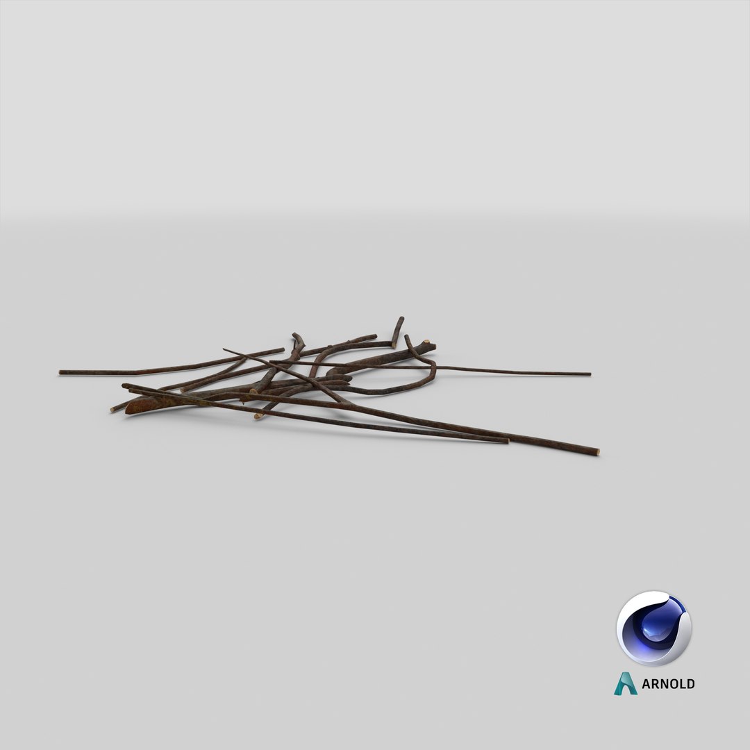 Sticks and Branches Pile 3D - TurboSquid 2027245