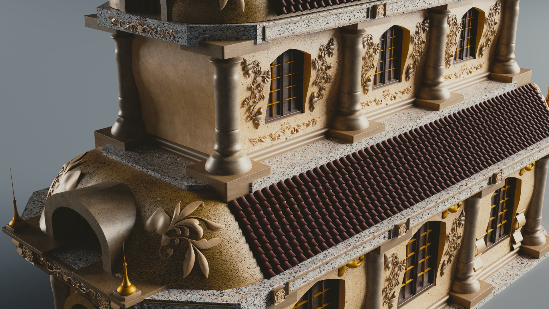 Baroque House 1 0 3D Model - TurboSquid 1434496