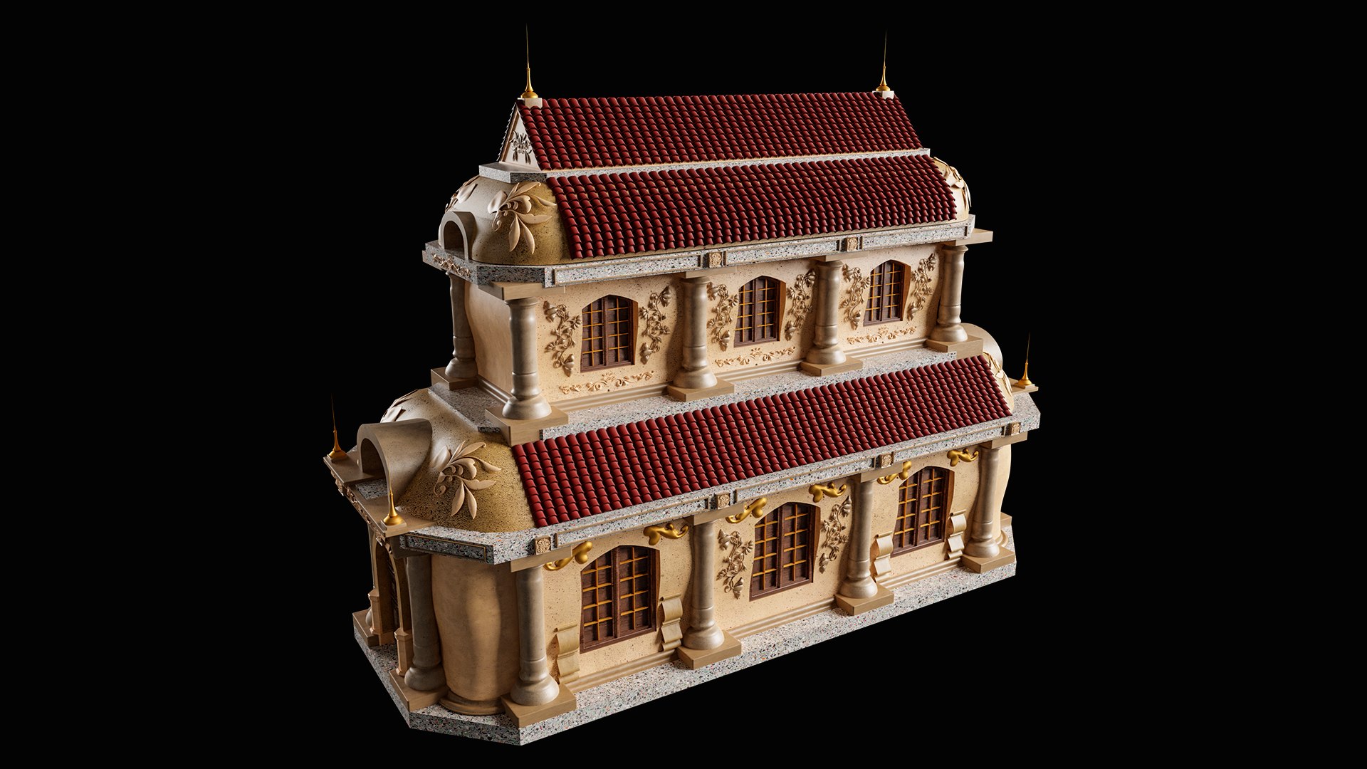 Baroque house 1 0 3D model - TurboSquid 1434496