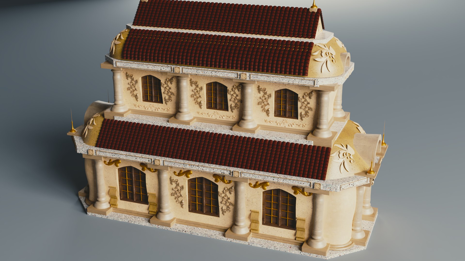 Baroque House 1 0 3D Model - TurboSquid 1434496