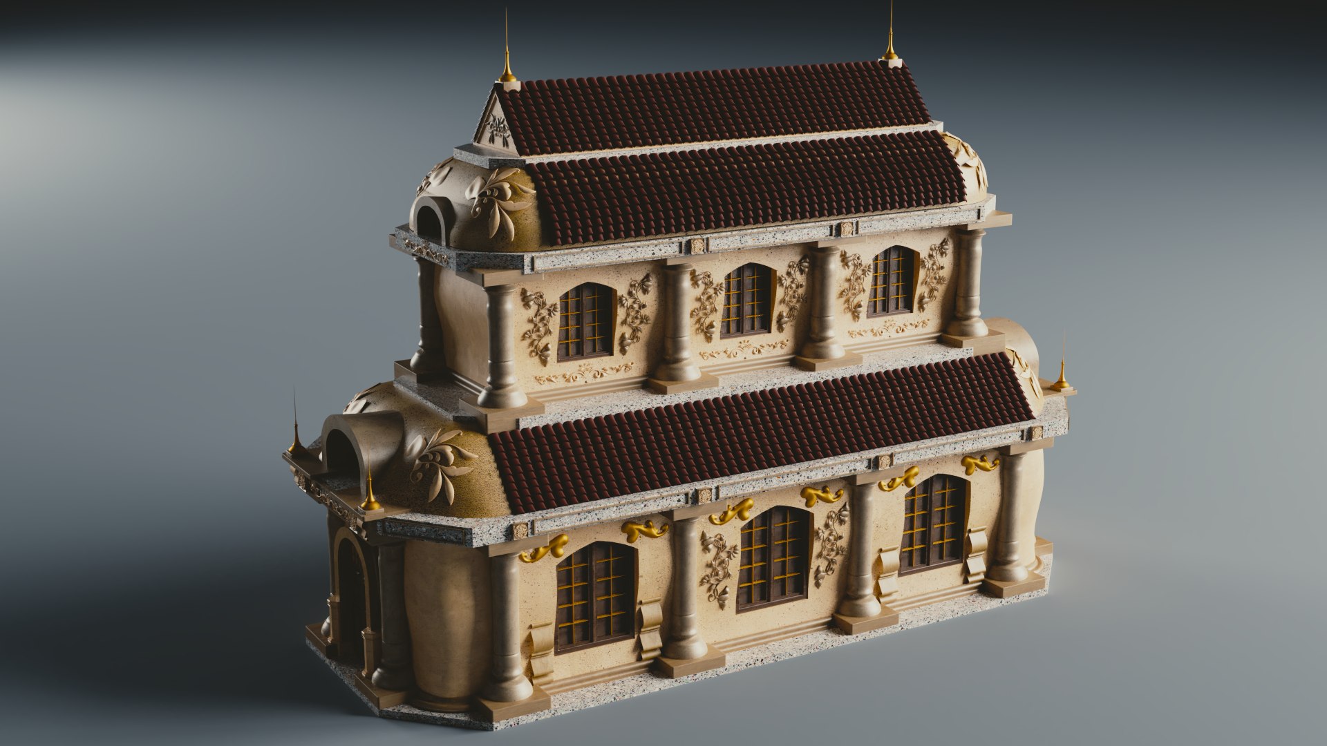 Baroque House 1 0 3D Model - TurboSquid 1434496