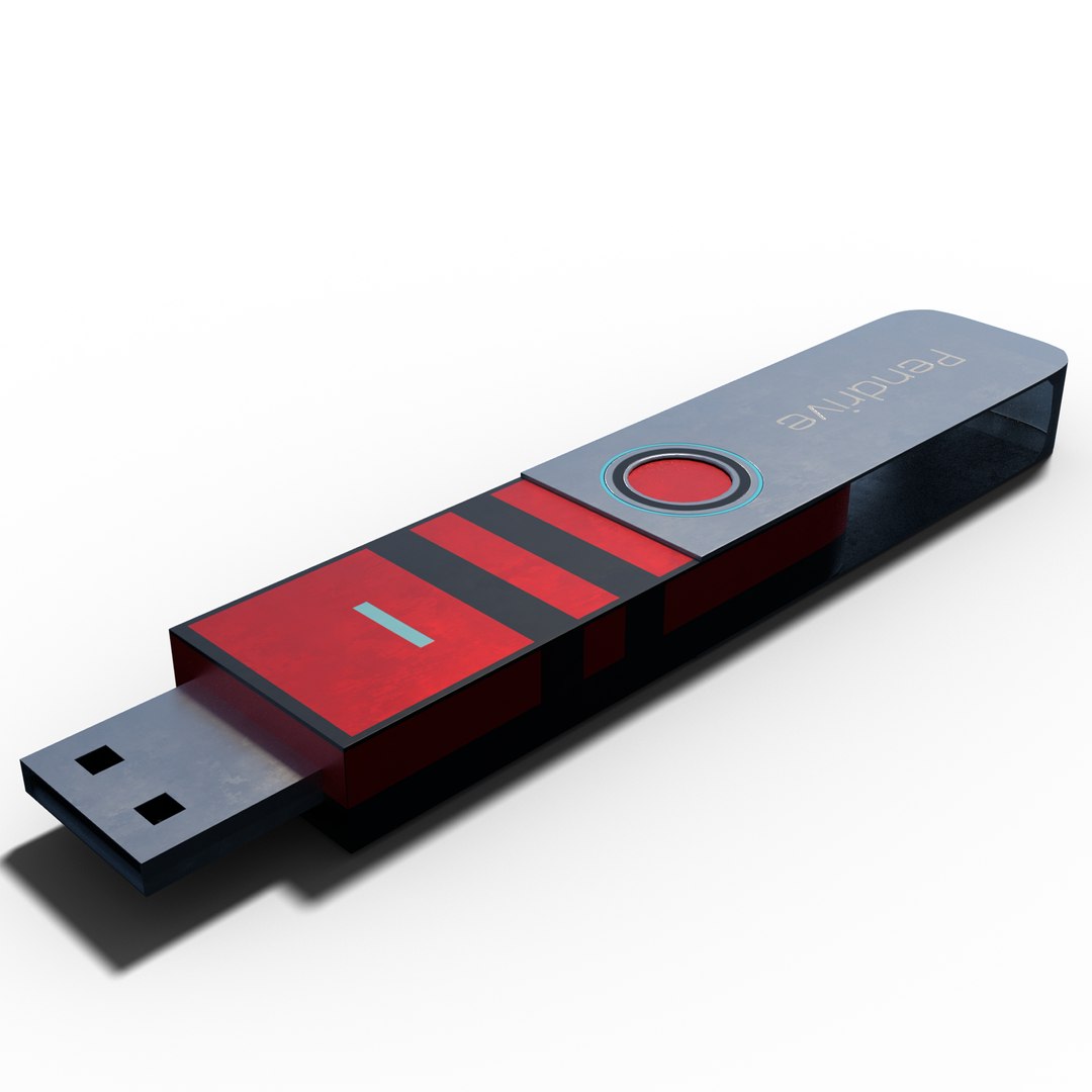 Red Pendrive USB Flash Drive 3D model - TurboSquid 2087323
