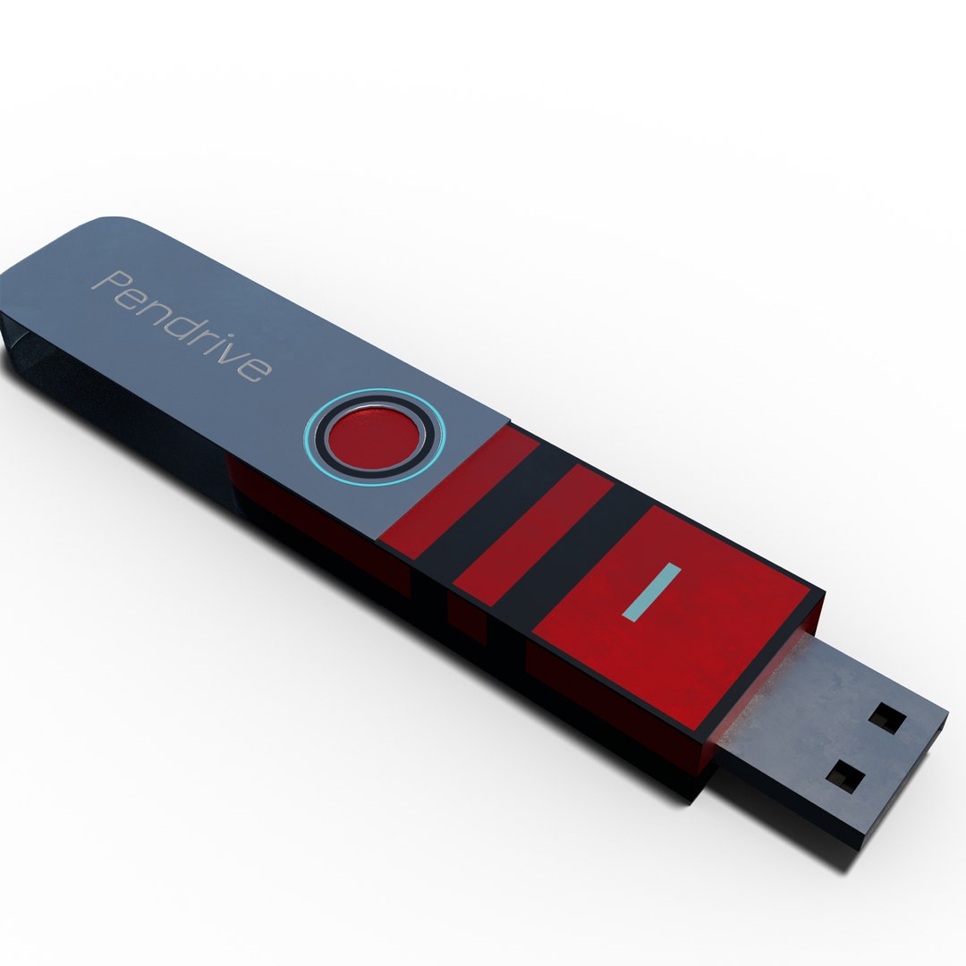 Red Pendrive USB Flash Drive 3D model - TurboSquid 2087323