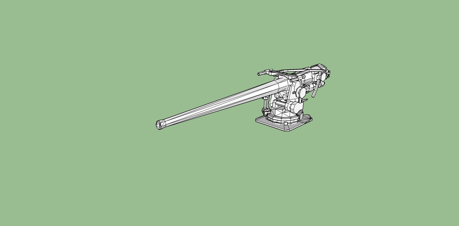 3D 5 Inch Deck Gun Model - TurboSquid 1432481