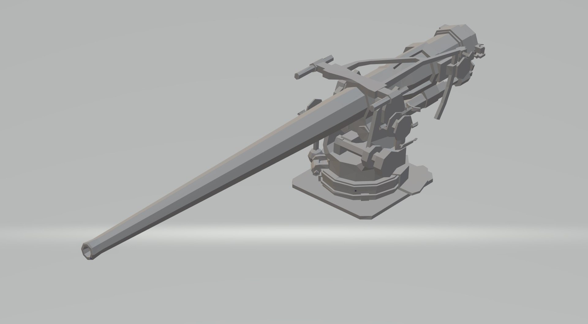 3D 5 Inch Deck Gun Model - TurboSquid 1432481