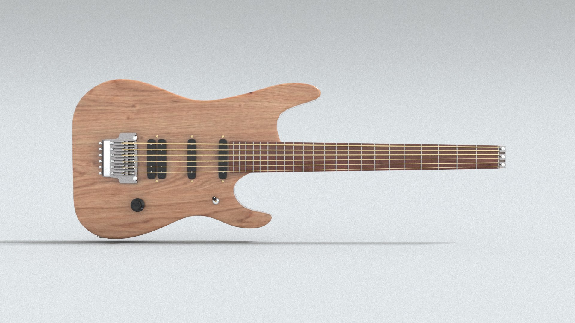 Laos Headless Guitar Model - TurboSquid 2509555