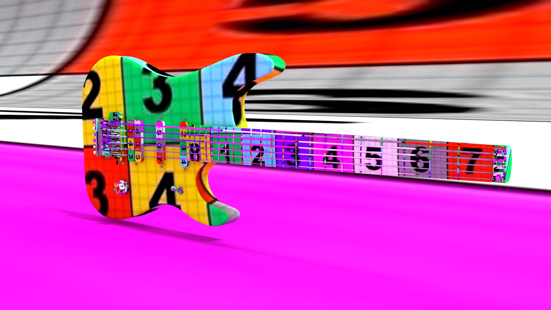 Laos Headless Guitar Model - TurboSquid 2509555