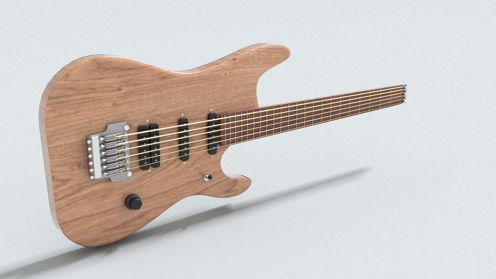 Laos Headless Guitar Model - TurboSquid 2509555