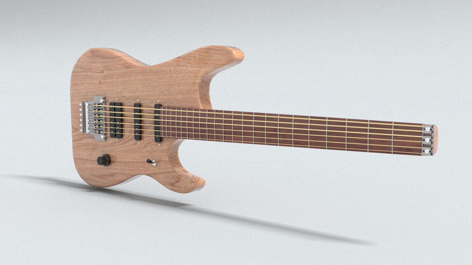 Laos Headless Guitar Model - TurboSquid 2509555