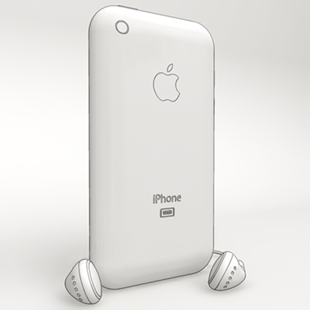 Apple Iphone 3g Cellular Phone 3d Model