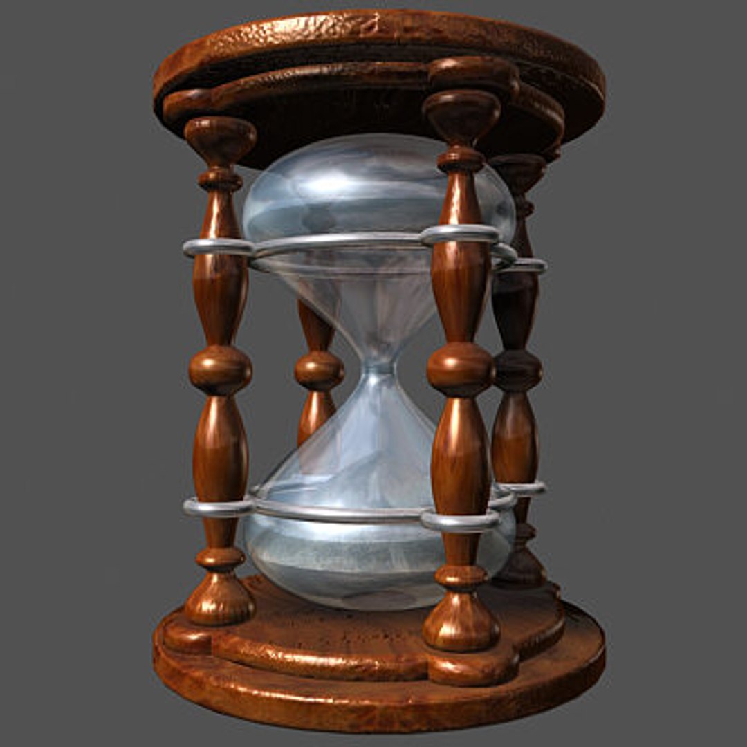 3d model hourglass hour glass