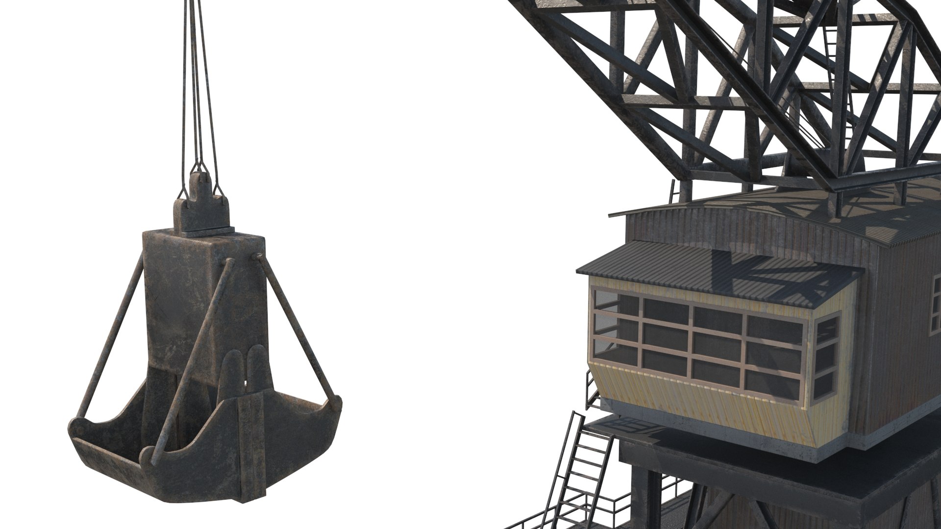 3D Dock Crane - TurboSquid 1487302