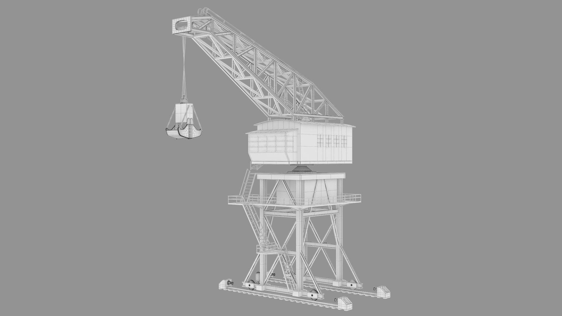 3D Dock Crane - TurboSquid 1487302