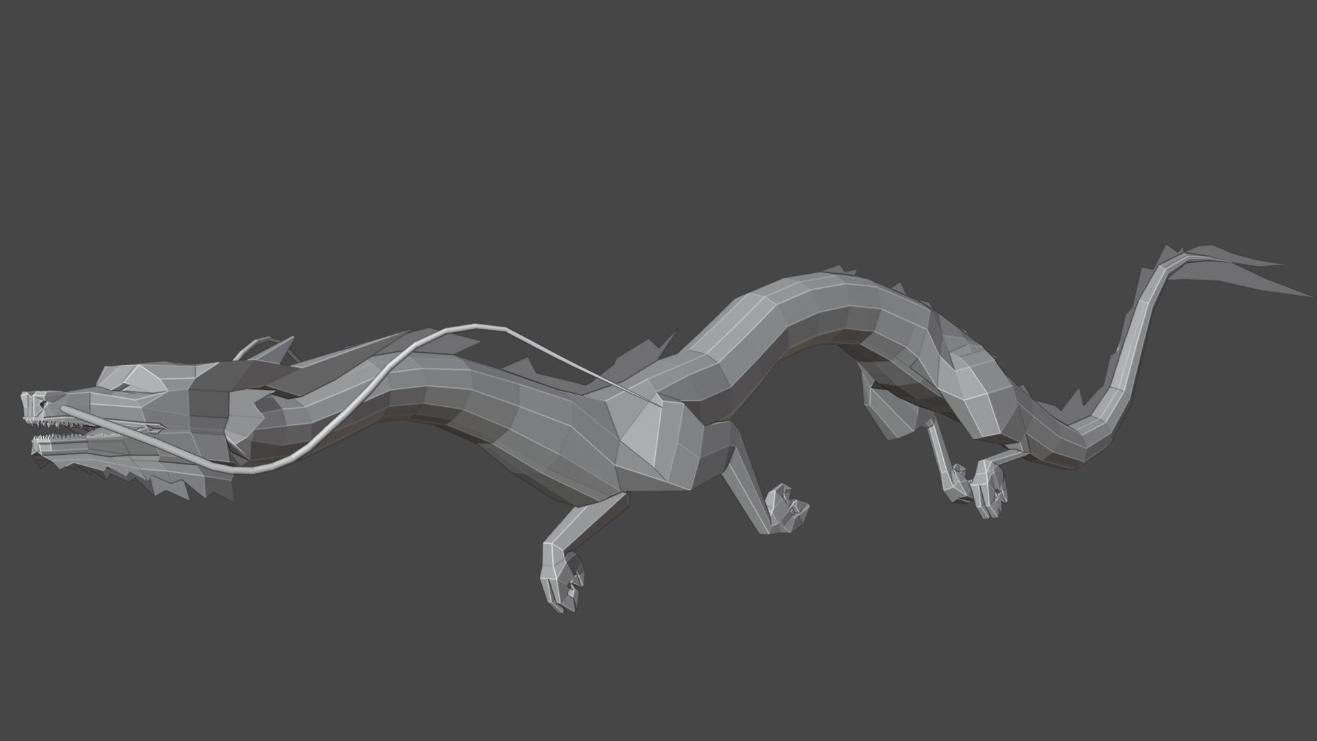 Low Poly Chinese Dragon 3D Model - TurboSquid 2281160