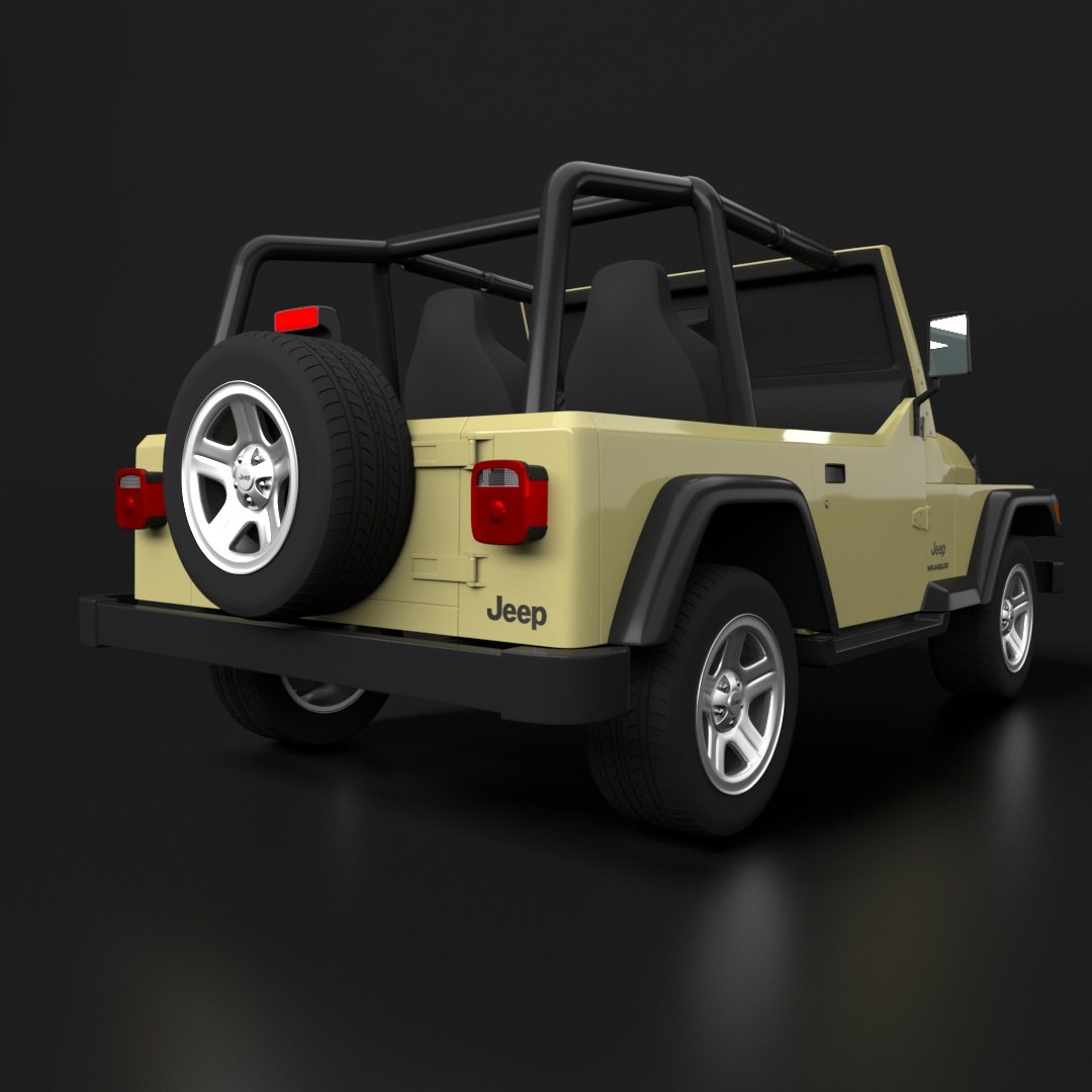 Jeep Wrangler TJ 3D Model - TurboSquid 2346530