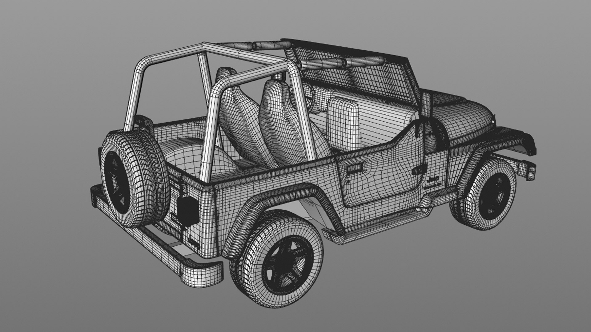 Jeep Wrangler TJ 3D Model - TurboSquid 2346530