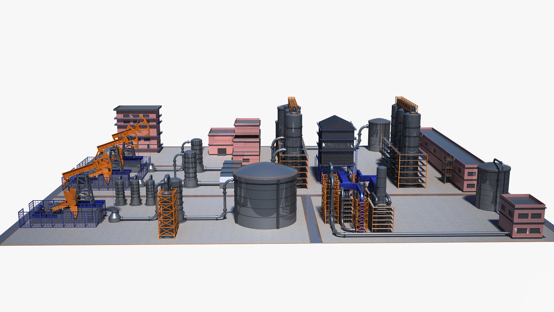3D Oil Pump Jack area - TurboSquid 2008488