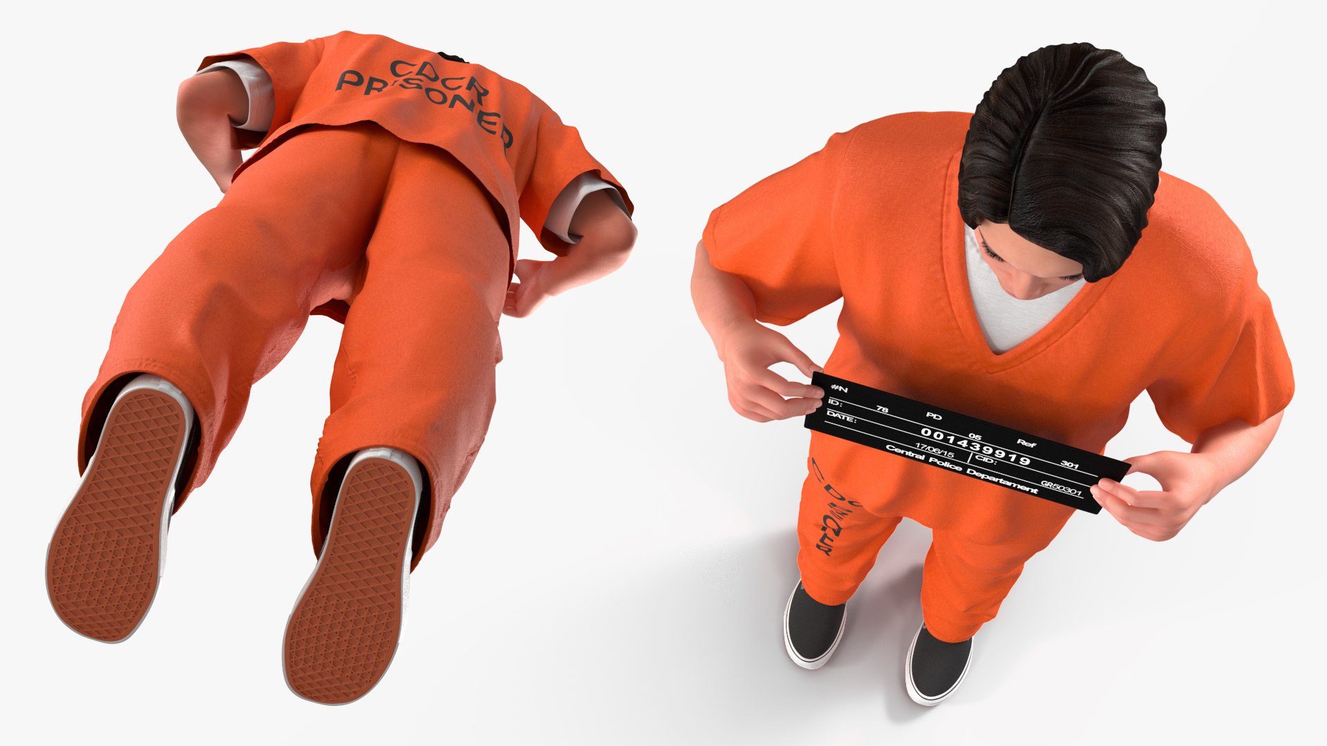 3D Model Asian Male Prisoner With Mugshot Sign - TurboSquid 2363187