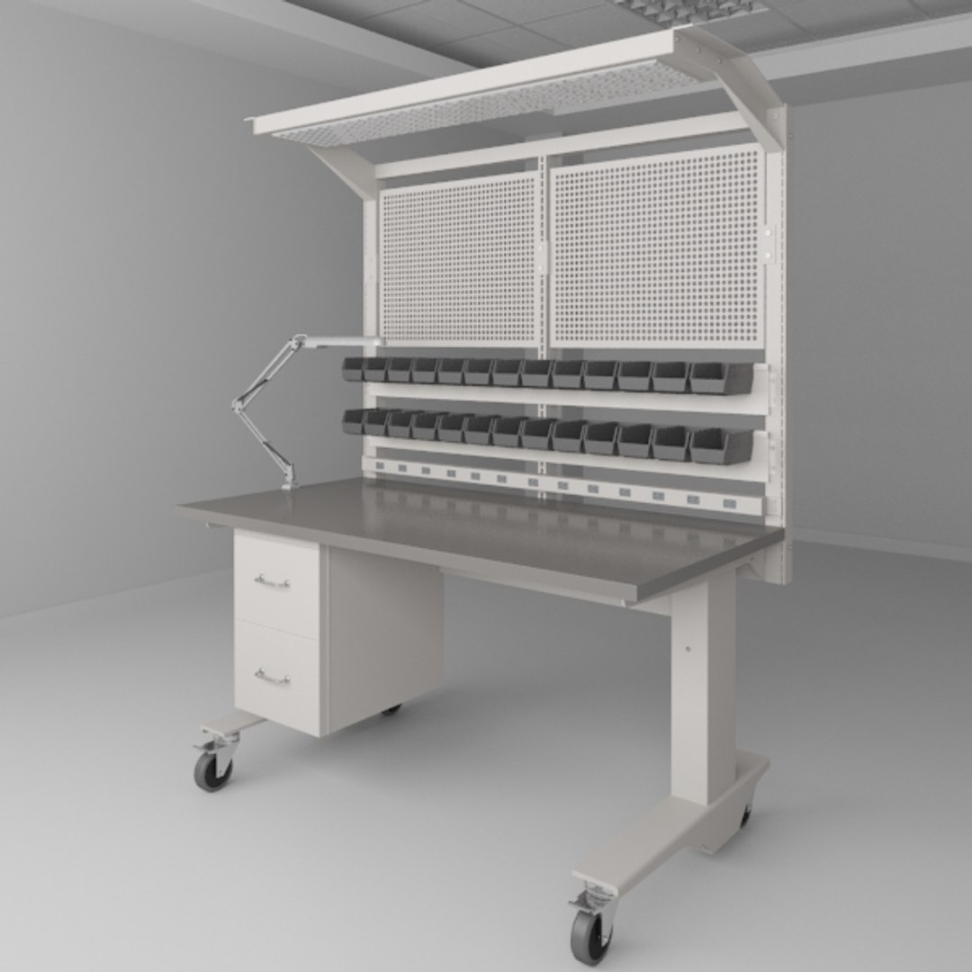 3d model height adjustable workbench