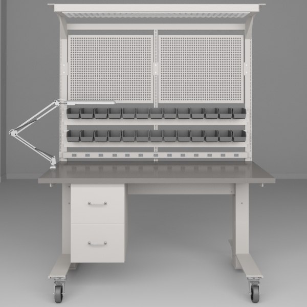 3d model height adjustable workbench