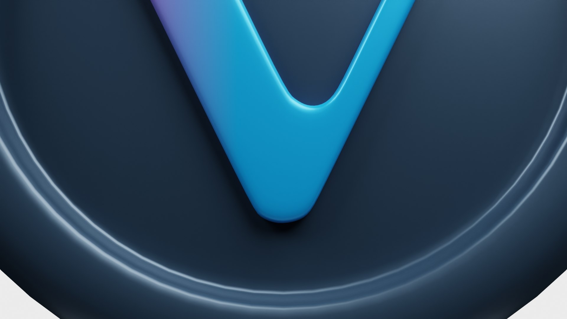 3D VeChain Or VET Dark Teal Crypto Coin With Cartoon Style - TurboSquid ...