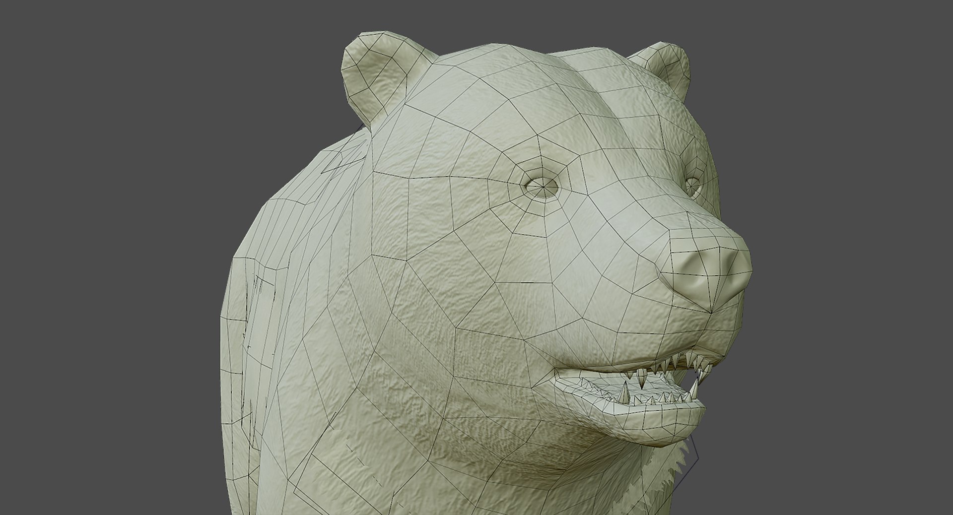 Low-poly Bear 3d Max