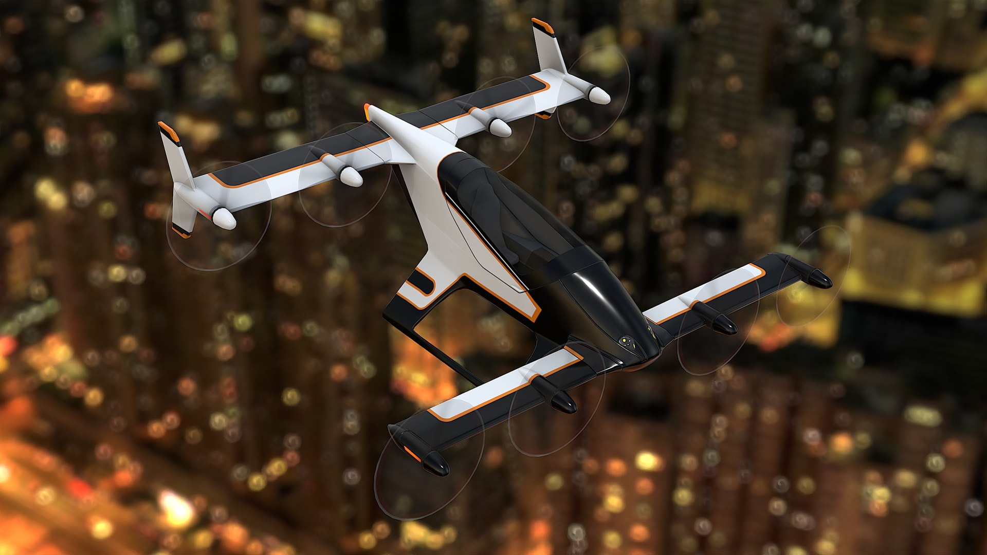 3D Futuristic Flying Taxi Model - TurboSquid 2153612