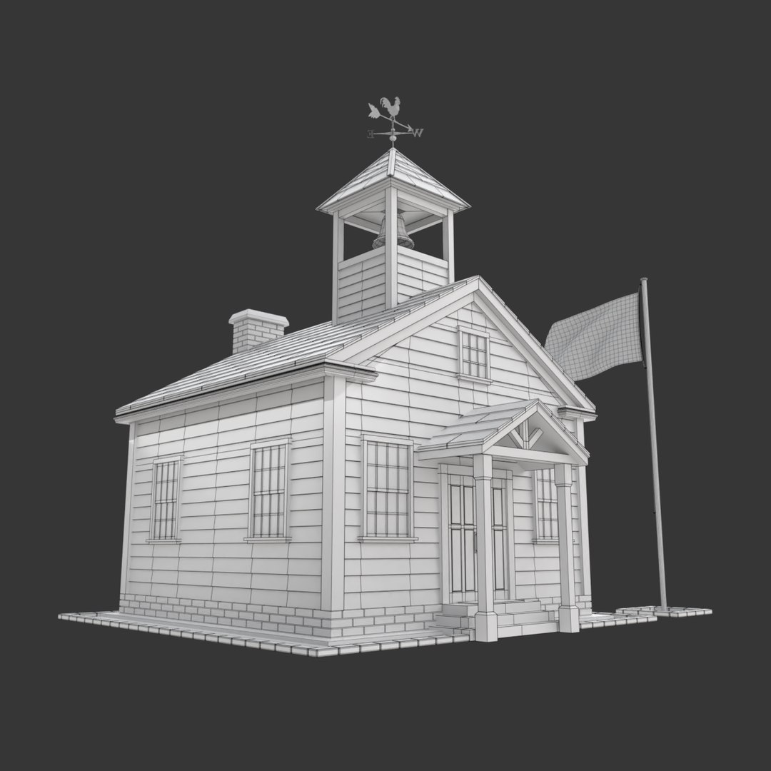 3D house school model - TurboSquid 1234728