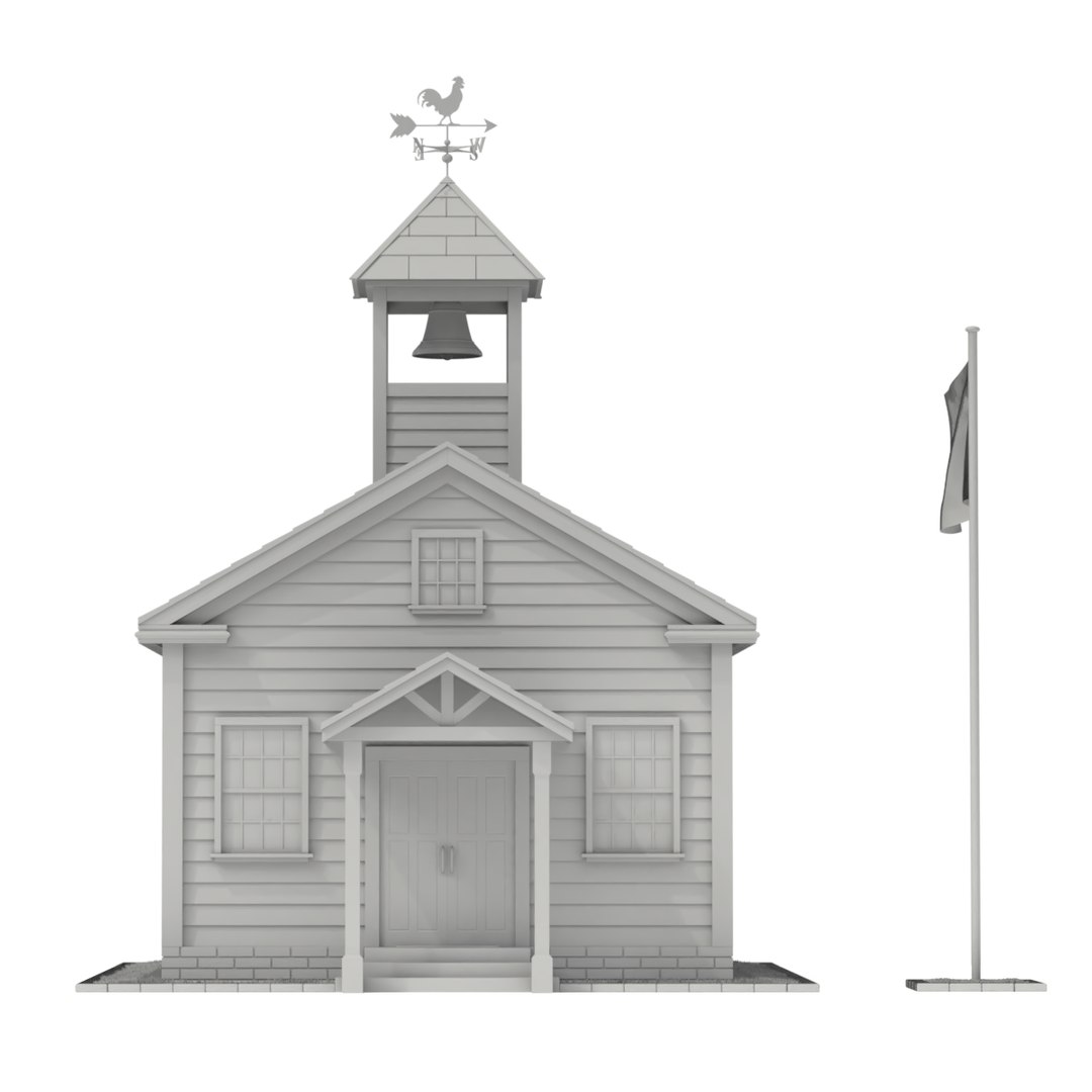 3D house school model - TurboSquid 1234728